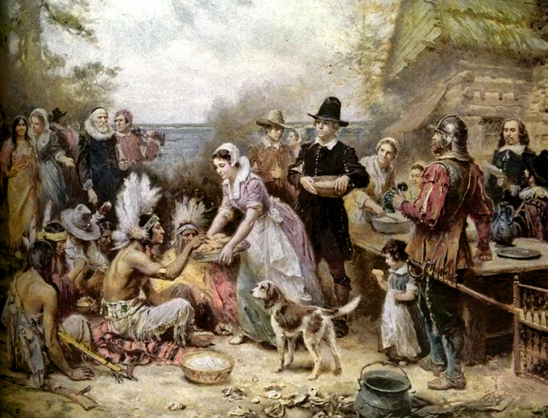 First Encounter - Pilgrims and Native Americans - Ecology Prime